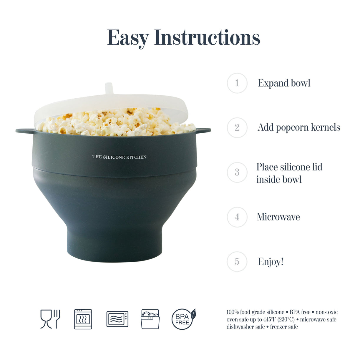 Silicone Popcorn Maker – The Silicone Kitchen